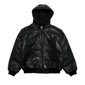 Supreme X Dickies Hooded Leather Jacket