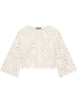 Mint Velvet Crochet Knit Top