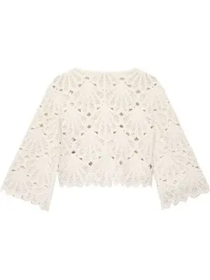 Mint Velvet Crochet Knit Top