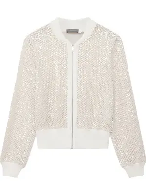 Mint Velvet Sequin Bomber Jacket