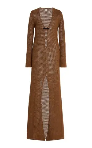 THE GARMENT Tanzania Knit Maxi Dress And Scarf Set - Brown