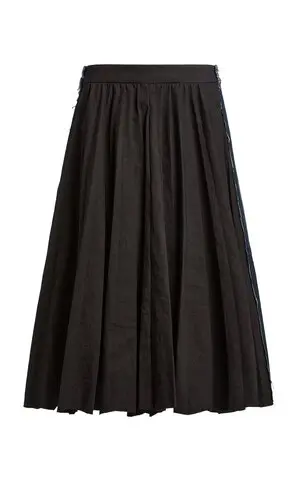 Balenciaga Hybrid Pleated Midi Skirt - Black