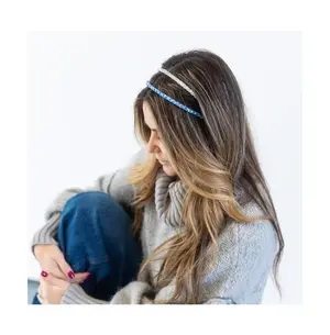 HEADBANDS OF HOPE Beaded Headband Set - Blue Silver
