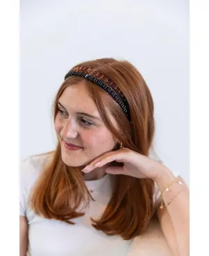 HEADBANDS OF HOPE Line Design Headband Set - Black