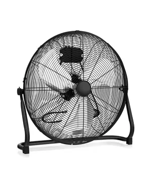 MECALE 3-speed High Velocity Floor Fan With Adjustable Tilt Angle And Handle - Black