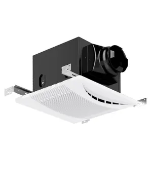 MECALE 110 Cfm Ceiling Mount Exhaust Ventilation Fan With Metal Housing - Black