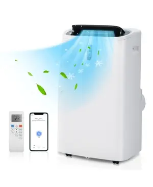 MECALE 14000 Btu Portable Air Conditioner With App And Wifi Control - White