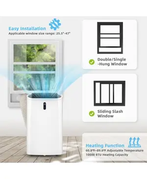MECALE 14000 Btu Portable Air Conditioner With App And Wifi Control