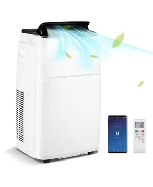 MECALE 13000 Btu Portable Air Conditioner With App And Heater - White