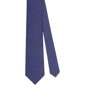 Robert Talbott Micro Neat Necktie - Light Navy