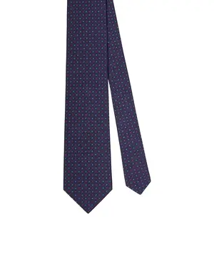 Robert Talbott Micro Neat Necktie - Navy