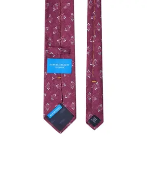 Robert Talbott Geometric Print Necktie - Red