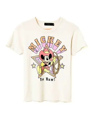 Junk Food Clothing Mickey Rodeo Original Tee - Birch
