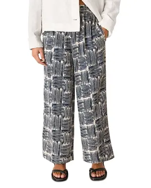Whistles Hatch Squares Cropped Pants