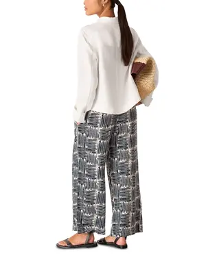 Whistles Hatch Squares Cropped Pants