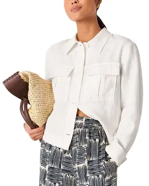 Whistles Hatch Squares Cropped Pants