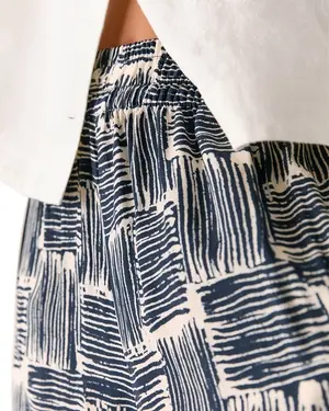 Whistles Hatch Squares Cropped Pants