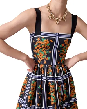 Carolina Herrera Printed Midi Dress - Black Multi