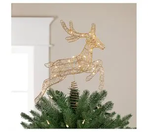 NORTHLIGHT Led Reindeer Christmas Tree Topper 1
