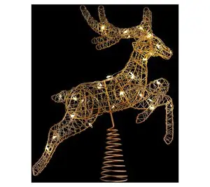 NORTHLIGHT Led Reindeer Christmas Tree Topper 1