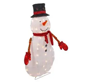 NORTHLIGHT 32' Prelit 3d Snowman Yard Christmas Decor
