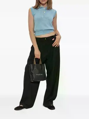 Marni Leather Ballet Flats - Black