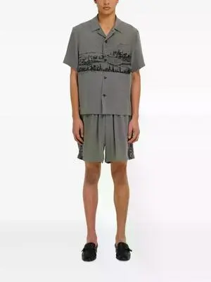 FERRAGAMO Silk Bermuda Shorts
