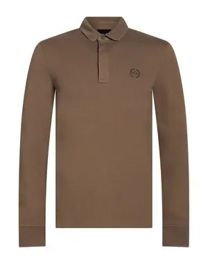 Armani Exchange Polo Shirt Khaki Size Cotton, Elastane, Polyester - Beige