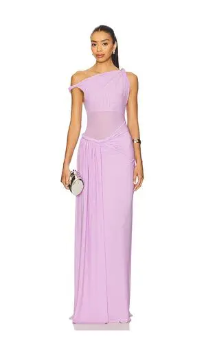 Misha Collection Sheer Evening Dresses