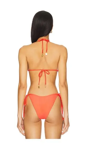 KULANI KINIS Ring Halter Bikini Top - Amber Glow