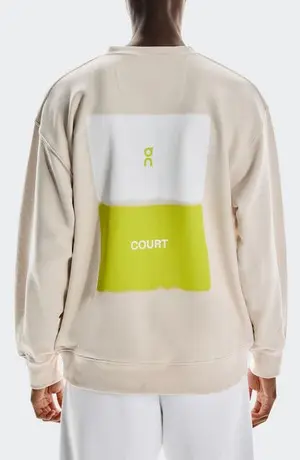 On Club Crewneck Cotton Blend Sweatshirt