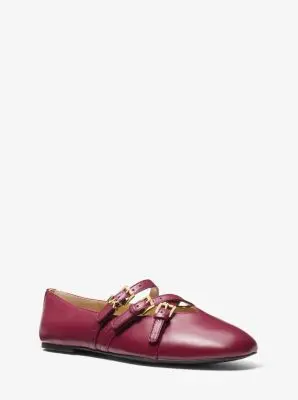 Michael Kors Indy Flex Leather Ballet Flat