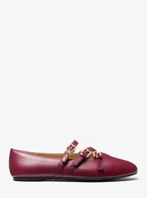 Michael Kors Indy Flex Leather Ballet Flat