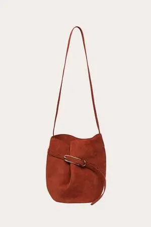 LIFFNER Belted Bucket Bag - Rust