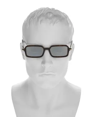 Fendi Selleria Rectangle Sunglasses, 51mm - Havana/smoke