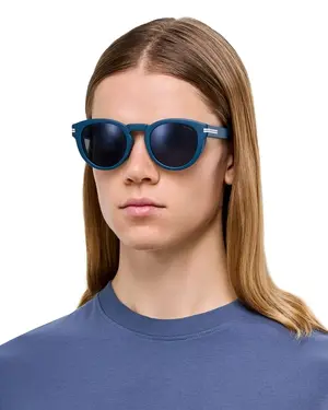 Canada Goose Round Sunglasses, 51mm - Matte Blue