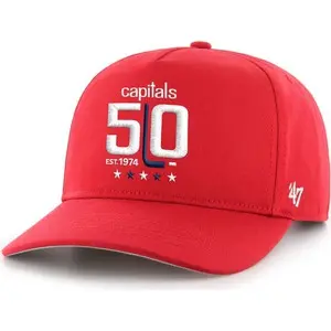 '47 Washington Capitals 50th Anniversary Hitch Adjustable Cap - Red