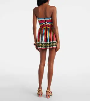 Dolce & Gabbana Ruched Striped Minidress - Multicoloured
