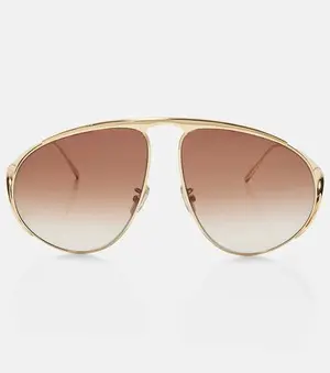 Loewe Hillock Aviator Sunglasses - Gold