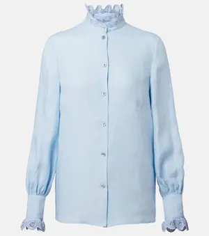 Women's Blue Linen Shirts