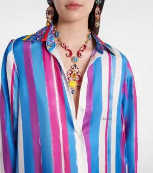 Dolce & Gabbana Striped Silk Kaftan