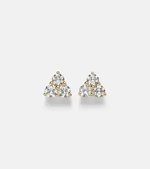 ANITA KO Trillion Medium 18kt Diamond Stud Earrings - Gold