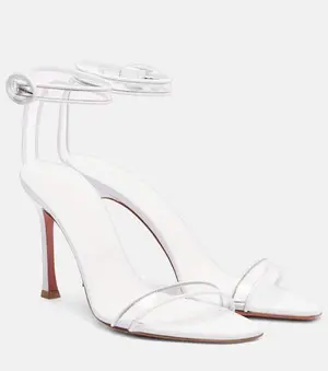 Amina Muaddi Kim 95 Sandals - White