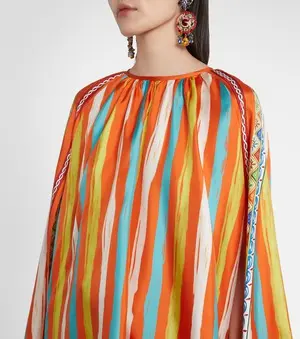 Dolce & Gabbana Oversized Striped Silk Shirt