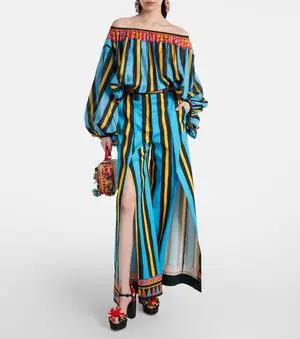 Dolce & Gabbana Striped Wide-leg Pants