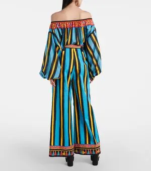 Dolce & Gabbana Striped Wide-leg Pants