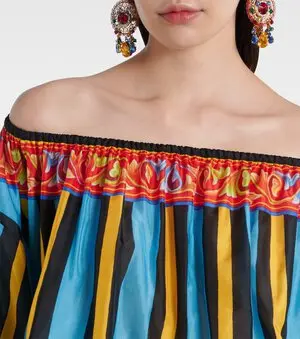 Dolce & Gabbana Patterned Silk Top