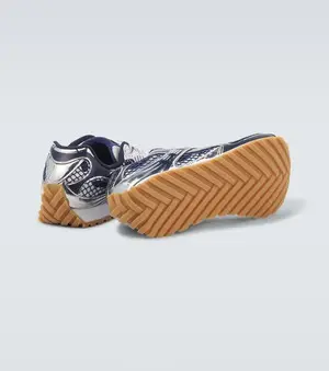 Bottega Veneta Orbit Lace-up Sneakers - Silver