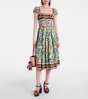 Dolce & Gabbana Pleated Midi Dress