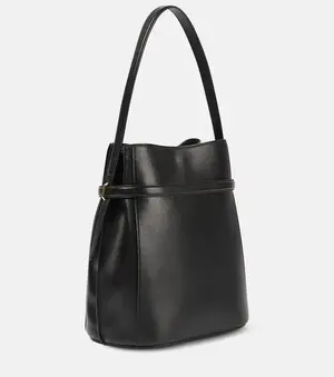 TOTEME Leather Bucket Bag - Black